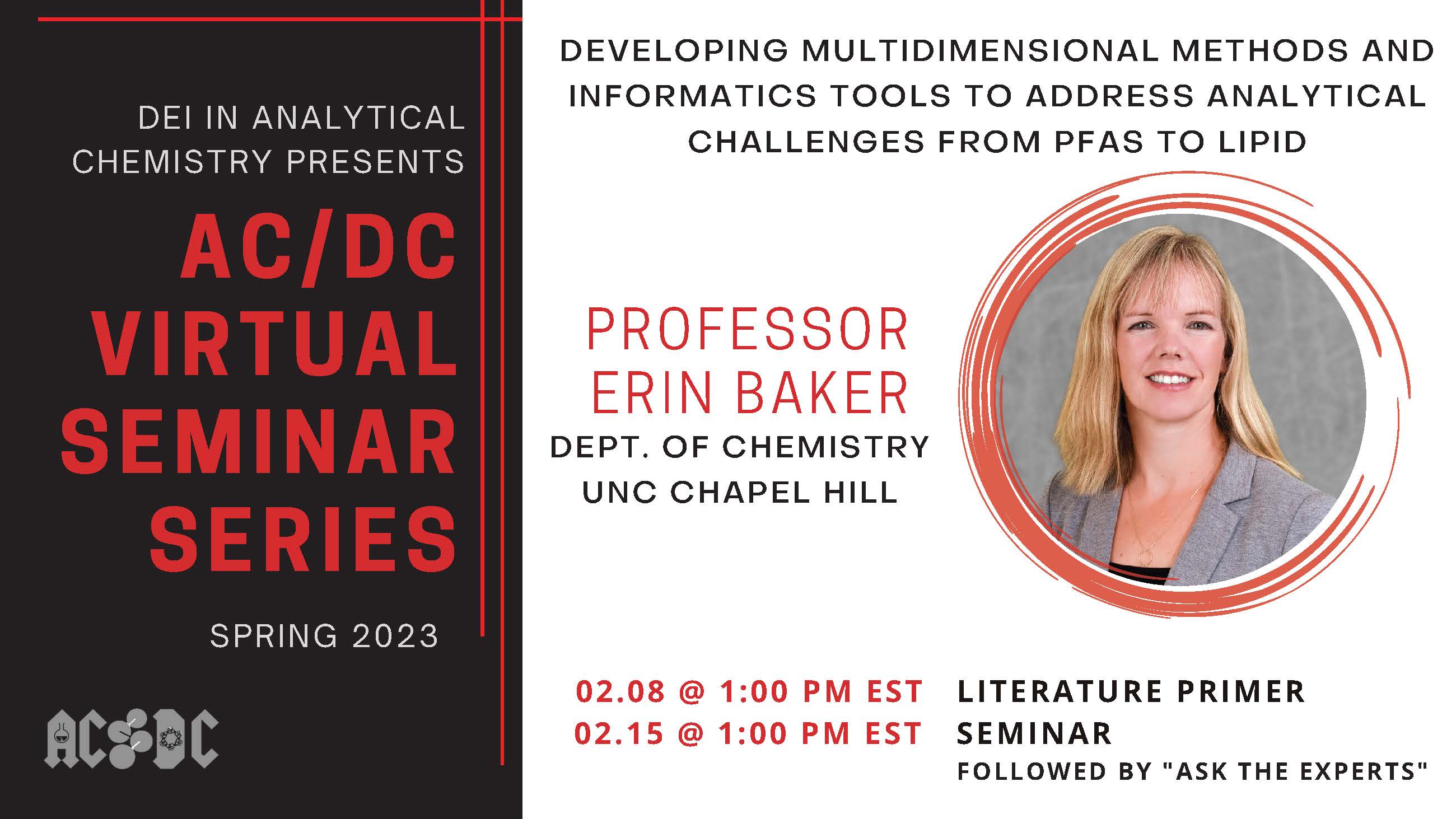 February 2023 Seminar: Erin Baker – DEI in Analytical Chemistry Slack
